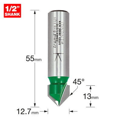 Trend Chamfer 45 degrees x 12.7mm diameter (C044X1/2TC)