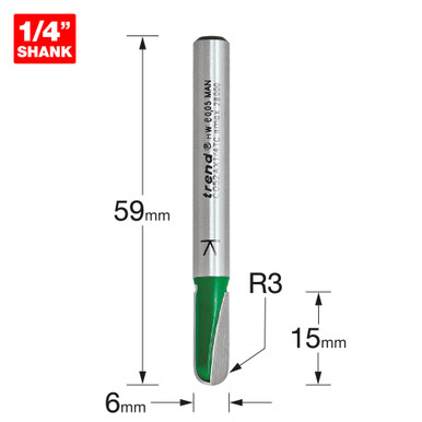 Trend Radius 3mm radius x 6mm diameter (C052AX1/4TC)