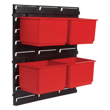 Pro Storage Wall Rack with 4 Large Bins (MS/P/RACK/4)