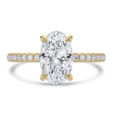 Buy Oval Lab Created Diamond Open Bridge Solitaire with Accents ...
