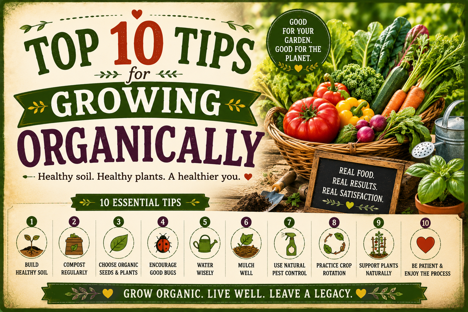 Top 10 Tips For Growing Organically - Heirloom Vegetable Seeds | South 