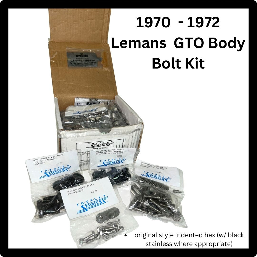 1970 - 1972 Lemans GTO Body Bolt Kit - Body Bolt Kit Store