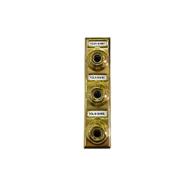 94P Trine Push 3 Button Multi-Family in Polished Solid Brass - Lock ...