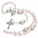 Swarovski 'Divine' Crystal & Pearl Rosary Beads Handmade Baptism ...