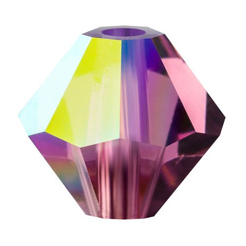 Preciosa Crystal Bicone Beads 4mm MONTANA AB