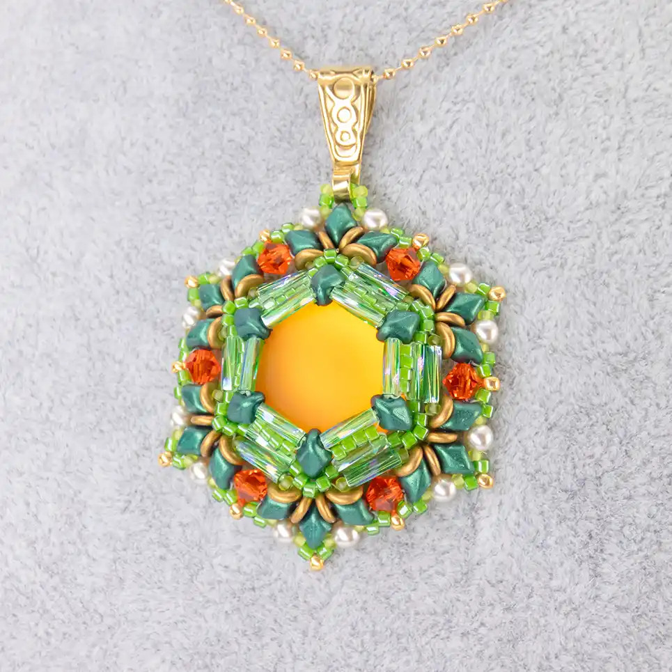 Painted Garden 3D Pendant Part 1 | Eureka Crystal Beads