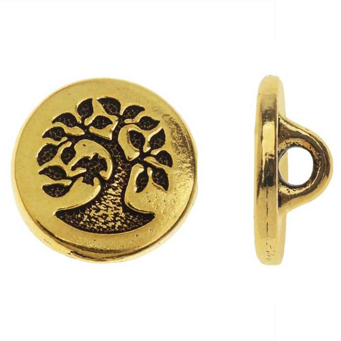 Sewing & Needlecraft tree of life Push button tree bronze brass Sewing ...