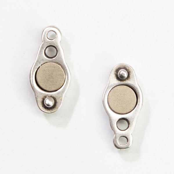 17x7mm Antique Silver Plated MAGNETIC Clasp | Eureka Crystal Beads