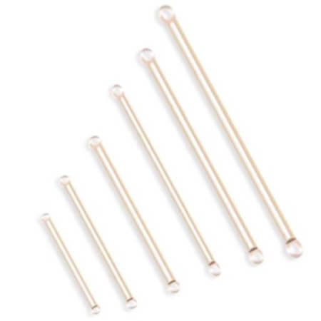 Link DOUBLE RING ROD CONNECTOR 25mm Gold Plated