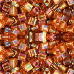 Toho TRIANGLE 8/0 Seed Beads TRANSPARENT RAINBOW TOPAZ