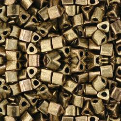 Toho TRIANGLE 8/0 Seed Beads BRONZE ANTIQUE GOLD