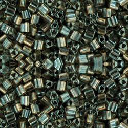 Toho TRIANGLE 11/0 Seed Beads GOLD LINED BLACK DIAMOND