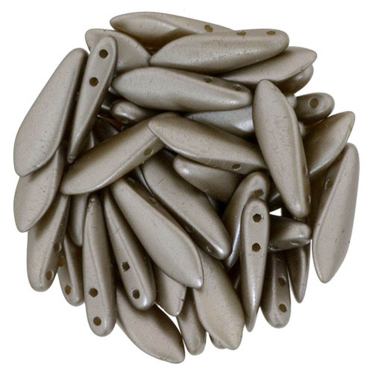 2-Hole Dagger Beads CzechMates PEARL COAT BROWN SUGAR