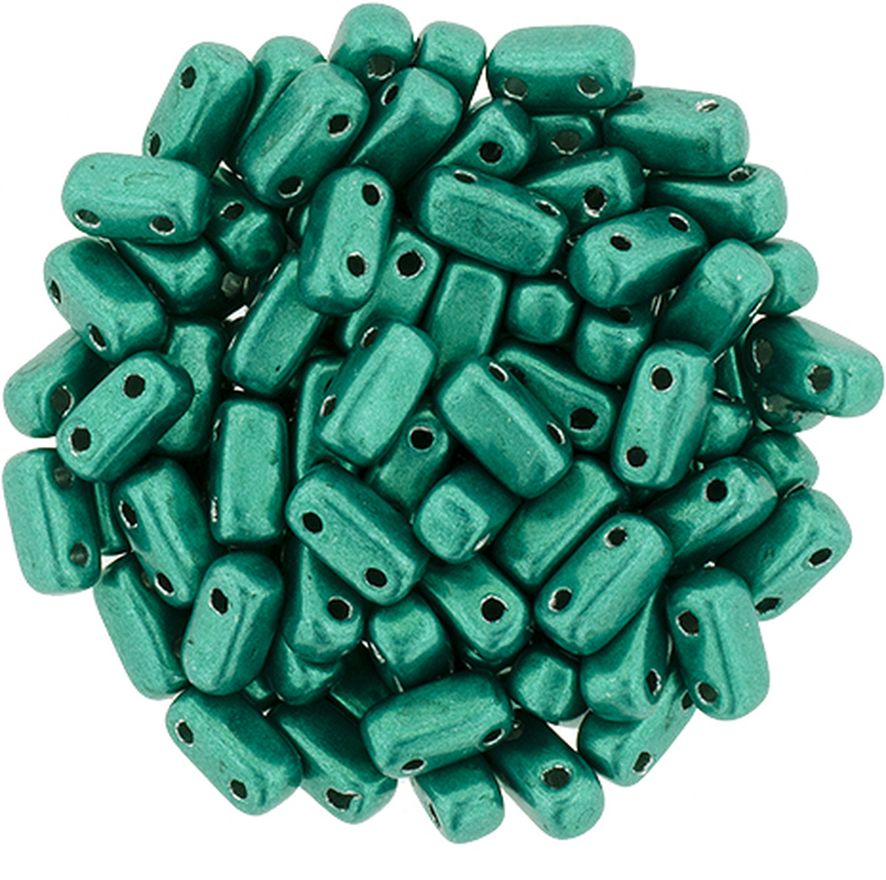 2-Hole Brick Beads CzechMates SATURATED METALLIC ARCADIA