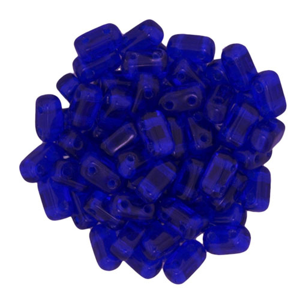 2-Hole Brick Beads CzechMates COBALT| EUREKA CRYSTAL BEADS