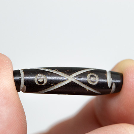 Carved Pipe Bone Beads 24x6mm BROWN | Eureka Crystal Beads