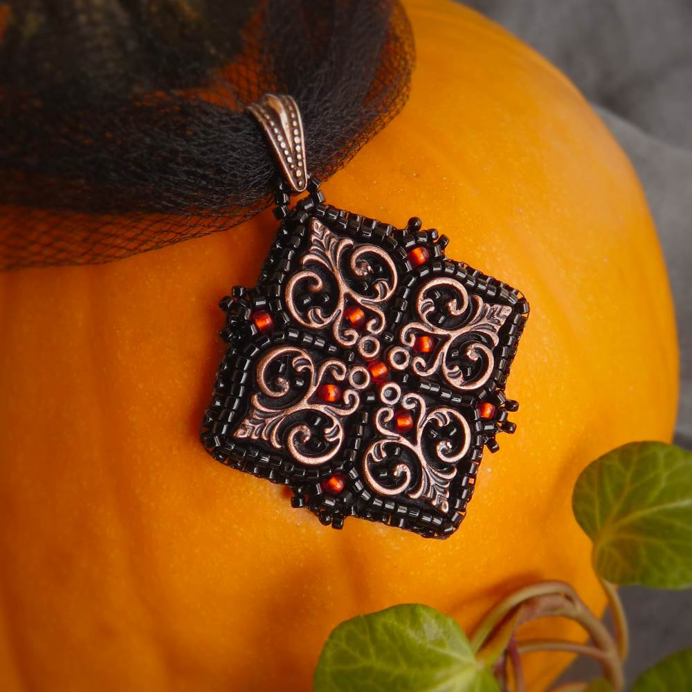 Goth Girl Glam Filigree Pendant | EUREKA CRYSTAL BEADS