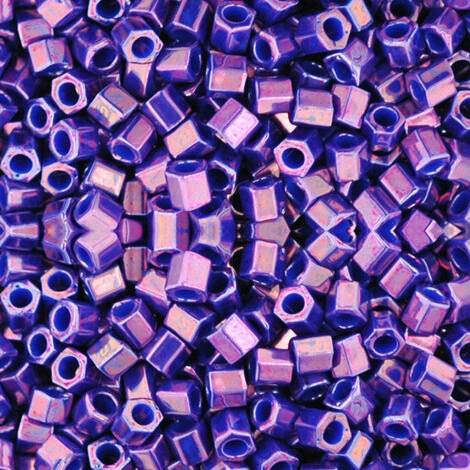 Toho HEXAGON 8/0 Seed Beads HIGHER METALLIC GRAPE | EUREKA CRYSTAL BEADS