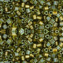 Toho TRIANGLE 11/0 Seed Beads GOLD LINED PERIDOT