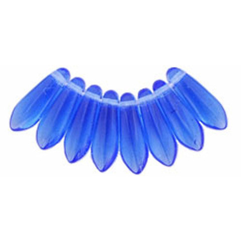 Czech Glass Daggers 10x3mm SAPPHIRE| EUREKA CRYSTAL BEADS