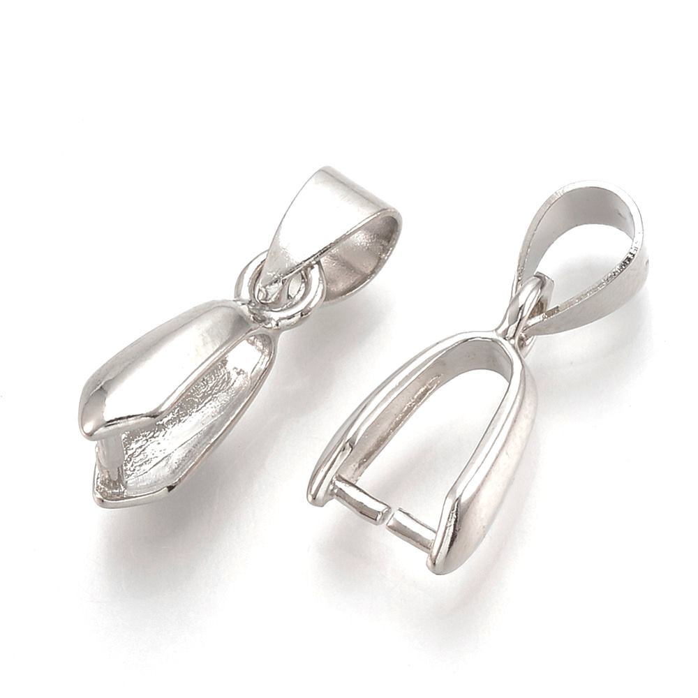 PINCH BAILS 10mm Stainless Steel | EUREKA CRYSTAL BEADS