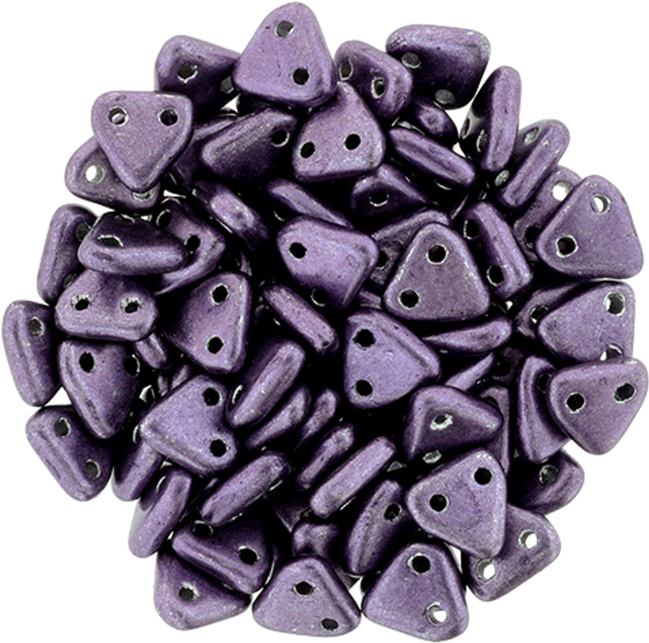 2-Hole TRIANGLE Beads SATURATED METALLIC TAWNY PORT