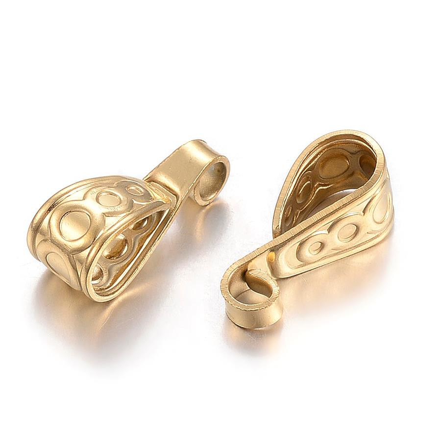 ORNAMENTAL PENDANT BAILS 15.5mm Gold Plated | EUREKA CRYSTAL BEADS