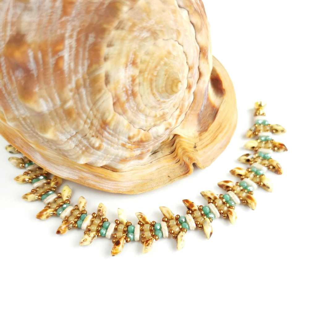 The Majorca Bar Bead & Long Magatama Bracelet
