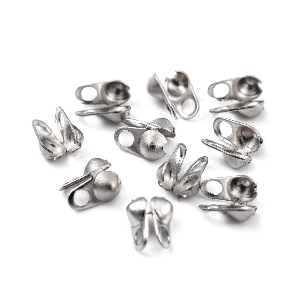 1.5mm Ball Chain Side Clamshell Ends Connectors Stainless Steel