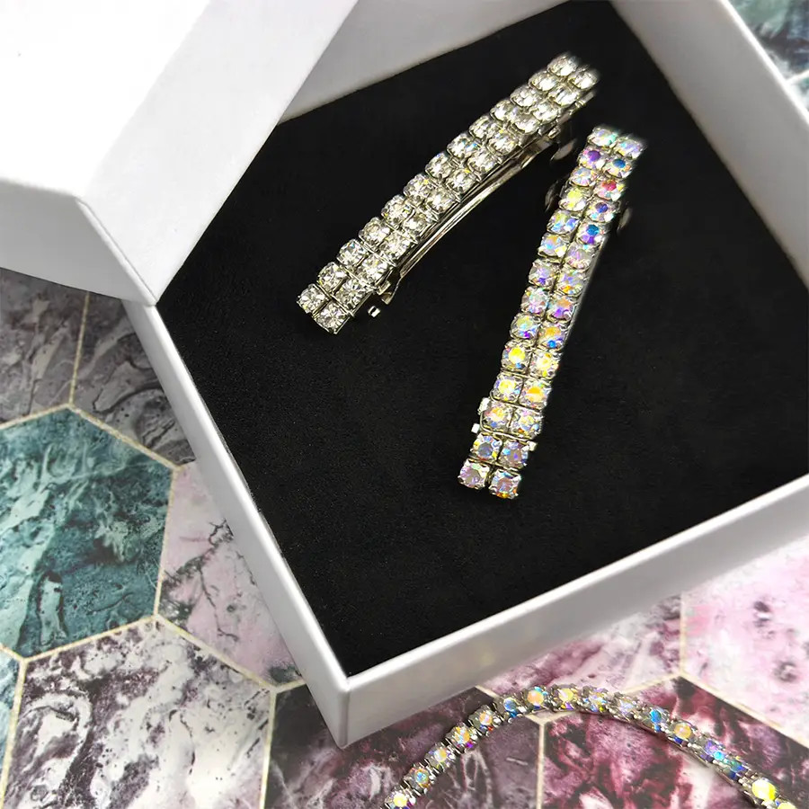 DIY Wire Wrapped Barrette Tutorial with Rhinestone Cup Chain