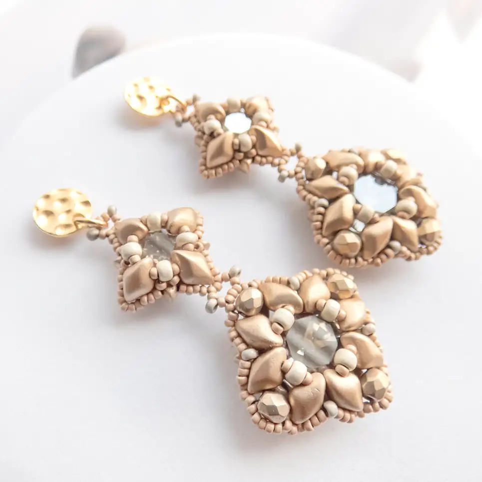 Travertine Twilight Earrings DIY Free Project | Eureka Crystal Beads