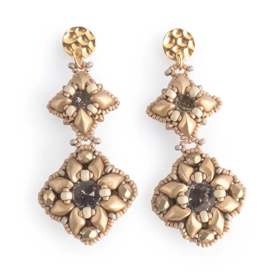 Travertine Twilight Earrings DIY Free Project | Eureka Crystal Beads