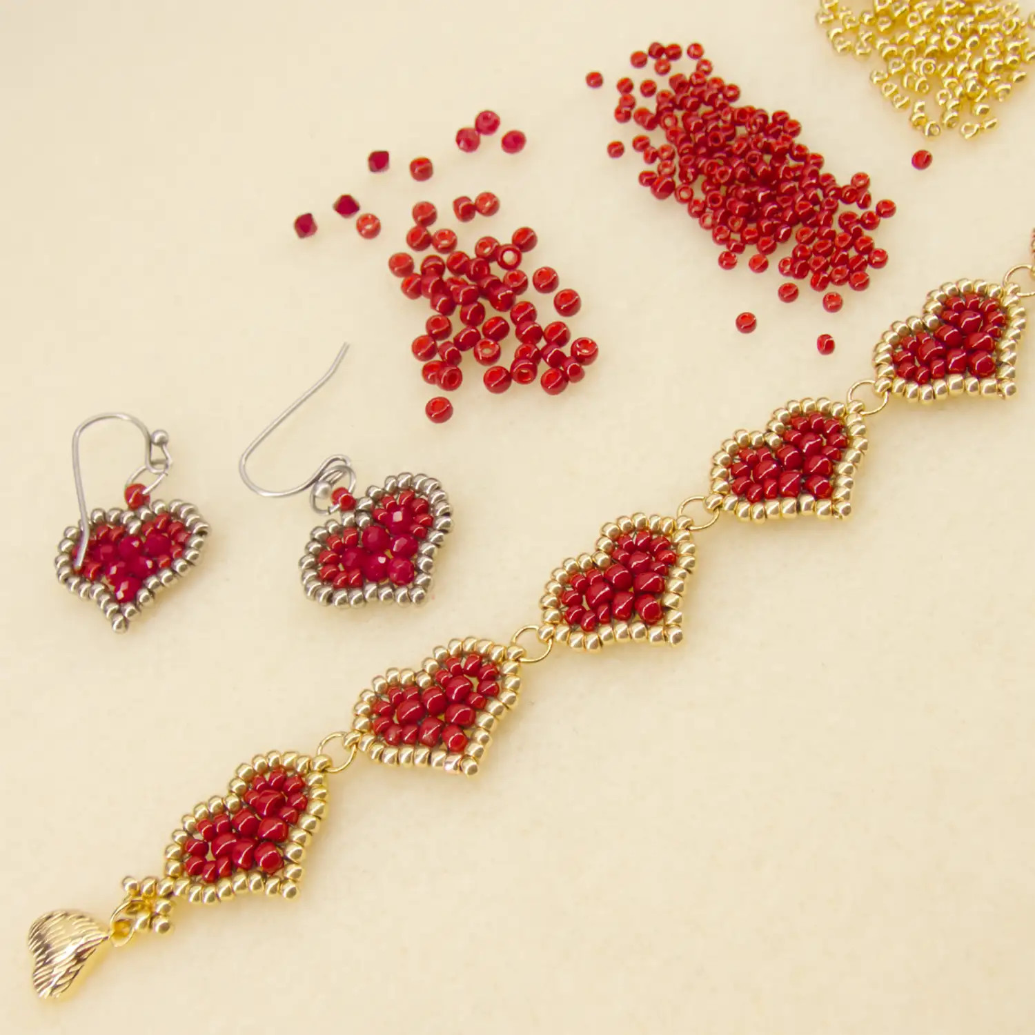 Tiny Heart for Valentine's Day DIY Beading Tutorial | Eureka Crystal Beads