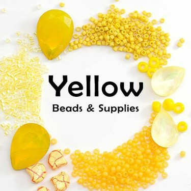 Yellow Beads and Stones, Yellow Jewelery Making | Eureka Crystal Beads