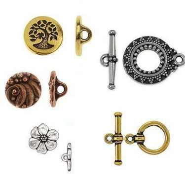 TierraCast Findings - Bead Caps, Clasps, Charms | Eureka Crystal Beads