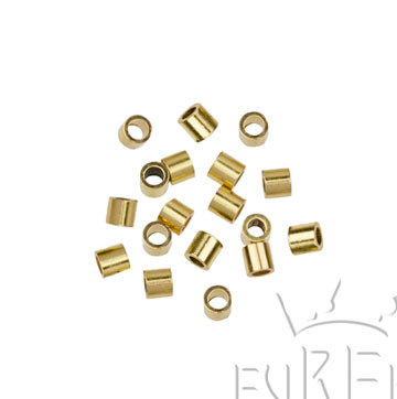 CRIMP TUBES 2mm Gold Plated | EUREKA CRYSTAL BEADS
