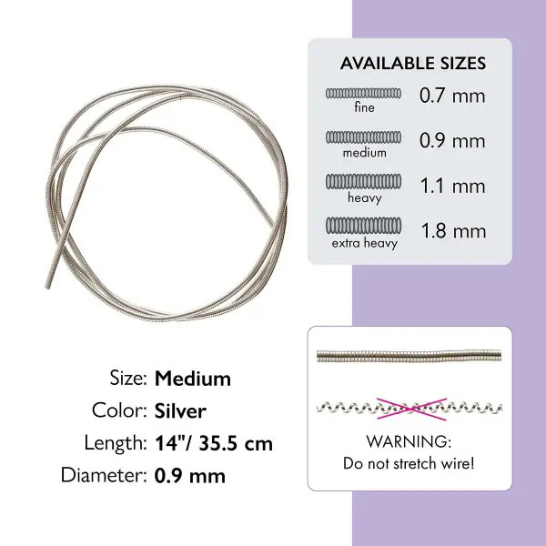 French Wire - Silver French Wire 0.9mm | Eureka Crystal Beads