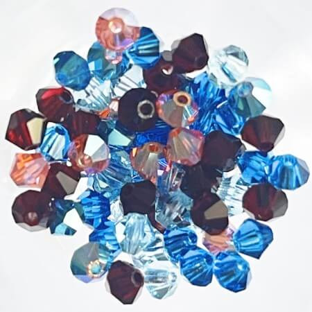 Preciosa Crystal Bicone Beads 4mm VINTAGE DREAMS Mix