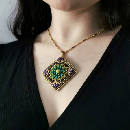 Painted Garden 3D Pendant Part 1 | Eureka Crystal Beads