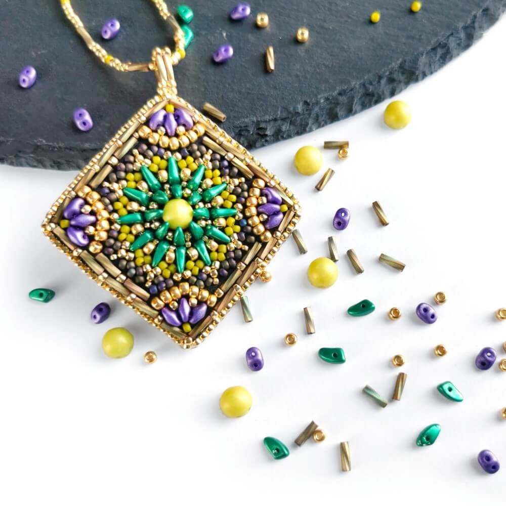 Painted Garden 3D Pendant Part 1 | Eureka Crystal Beads