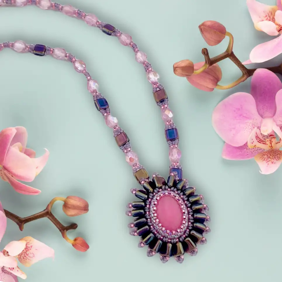 Sunset Pendant Baeding DIY Tutorial| Eureka Crystal Beads