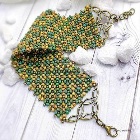 Flat Chenille Stitch Beaded Bracelet Tutorial | Eureka Crystal Beads