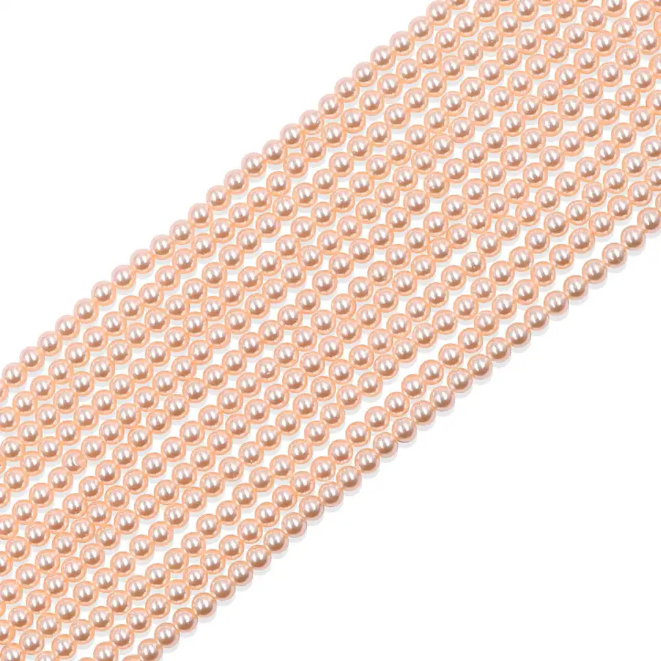 Krakovski Crystal Round Pearls 6mm LIGHT GOLD | Eureka Crystal Beads