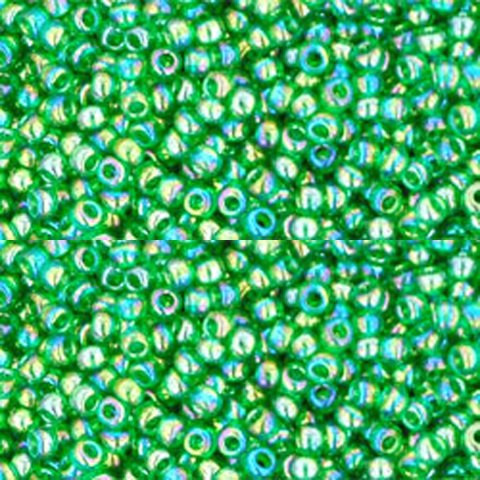 Toho ROUND 11/0 Seed Beads TRANSPARENT RAINBOW PERIDOT