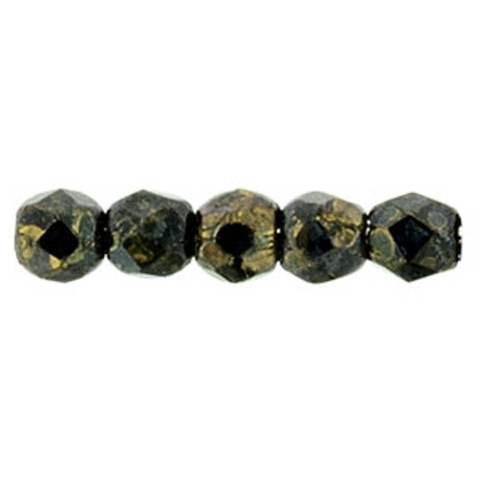 Czech Glass 2mm Firepolish Beads JET | Eureka Crystal Beads
