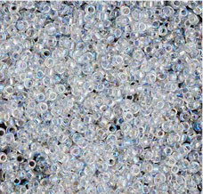 Toho Round Seed Beads SIZE-15 #161 TRANSPARENT RAINBOW CRYSTAL