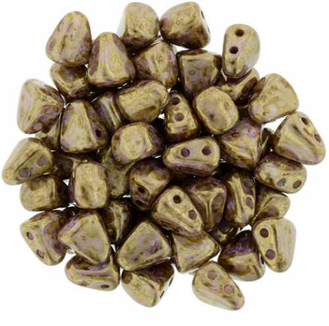 Nib-Bit Beads Luster Opaque Gold Smoky Topaz | Eureka Crystal Beads