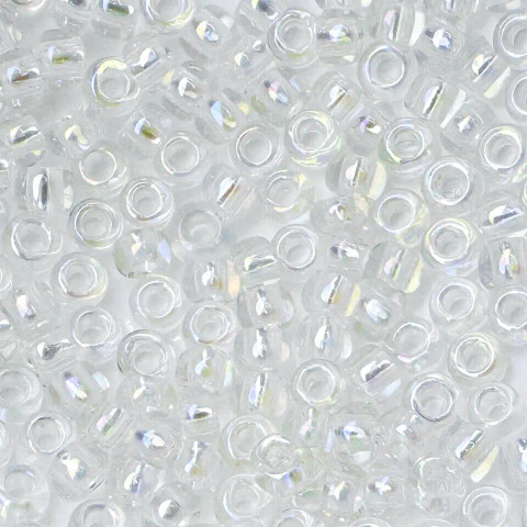 SIZE-8 #161 TRANSPARENT RAINBOW CRYSTAL Toho Round Seed Beads