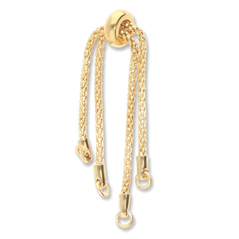 Adjustable SLIDING CHAIN END for Bracelet Gold Plated