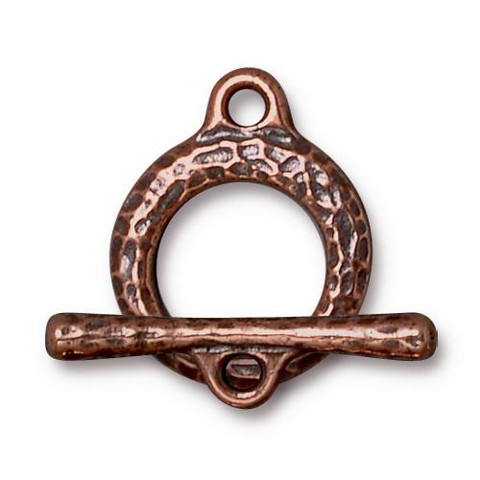TierraCast TOGGLE CLASP Antiqued Copper Plated| Eureka Crystal Beads